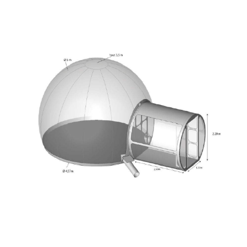 Bulle transparente gonflable (sphère) 1m | ML Locations